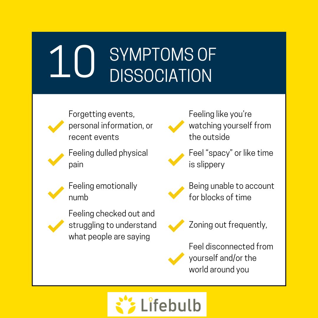 What is dissociation and derealization?